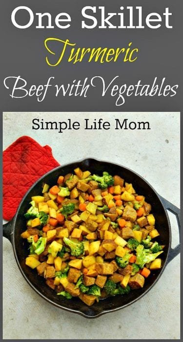 One Skillet Turmeric Beef with Vegetables - Simple Life Mom