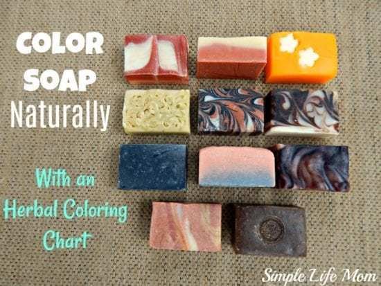 Color Soap Naturally – Herbal Coloring Chart Included - Simple Life Mom